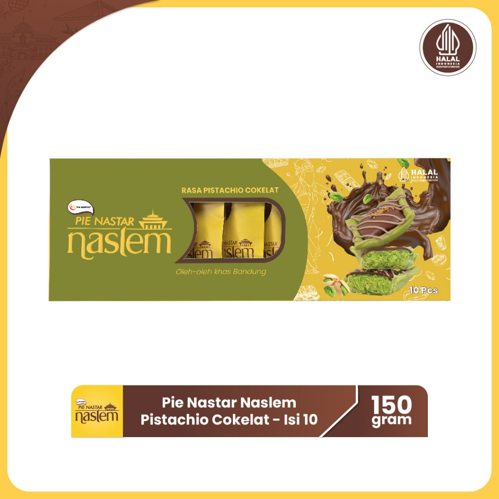 Jual Pie Nastar Naslem Pistachio Cokelat isi 10 pcs Oleh-Oleh Khas ...