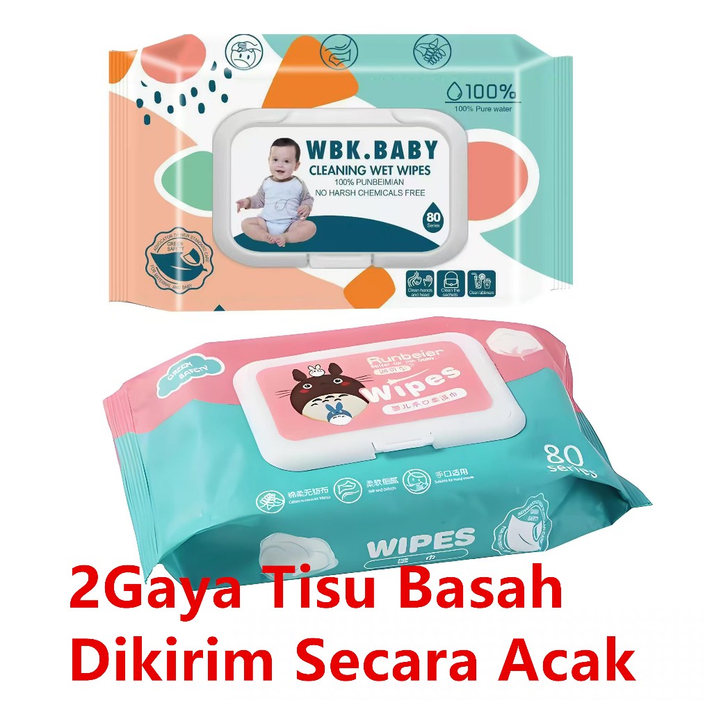 Jual TISU BASAH BAYI ISI 80 LEMBAR TISSUE BASAH BABY MURAH BABY WIPES ...