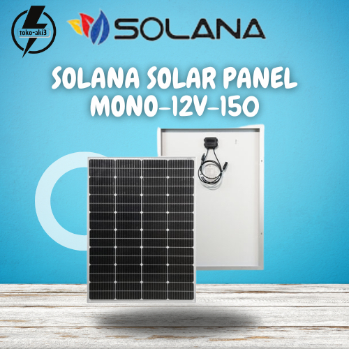 Jual SOLANA MONOCRYSTALLINE SOLAR PANEL 150WP SILVER SNI - MONO-12V-150 ...