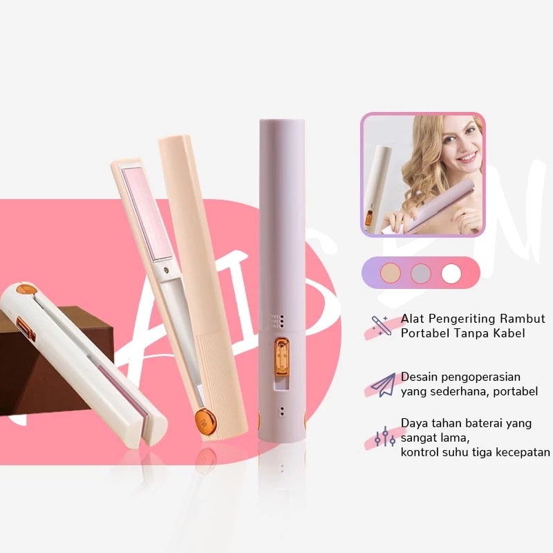 Jual Catokan Wireless Portable Cordless Catok Rambut Multifungsi Catok ...