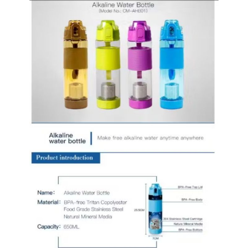 Jual HYDROGEN WATER BOTTLE/ BOTOL AIR ALKALINE | Shopee Indonesia
