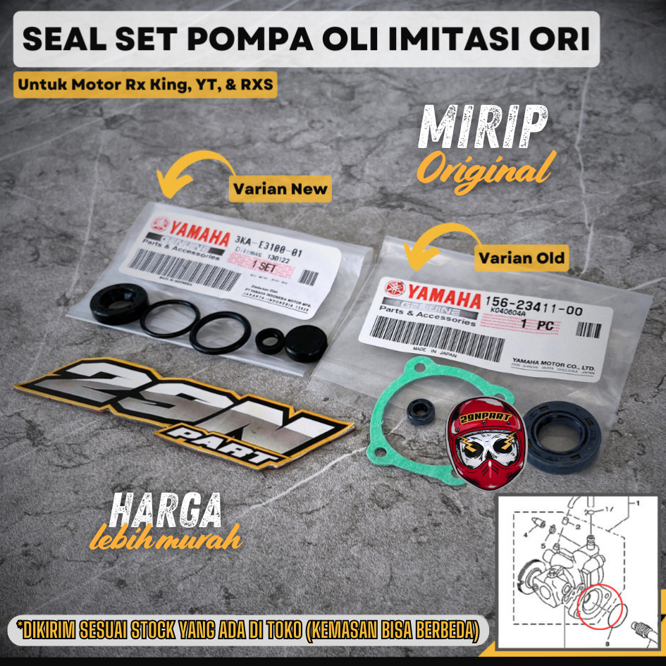 Jual Sil Seal set OIL SEAL Pompa Oli Muda Tua RX KING RXKING RXK New ...