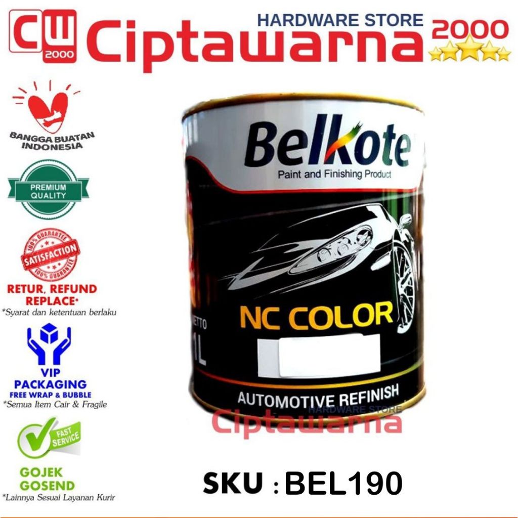 Jual Cat Duco Belkote Hitam Black Putih White Doff 1 LITER | Shopee ...