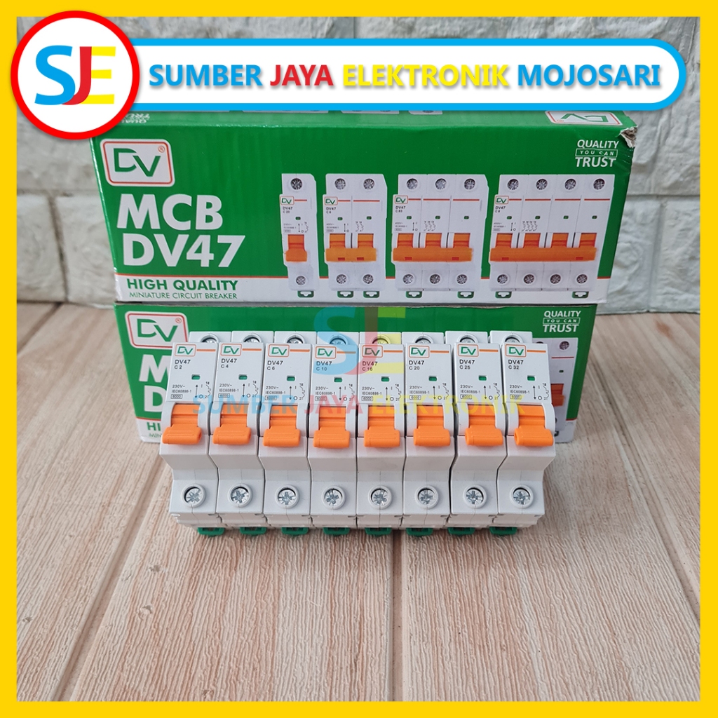 Jual MCB DV 1P 2A 4A 6A 10A 16A 20 A 25A 32A / MCB DV47 1 Phase | Shopee Indonesia