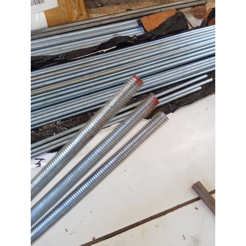 Jual long as drat full m10..panjang 1 meter galvanis | Shopee Indonesia