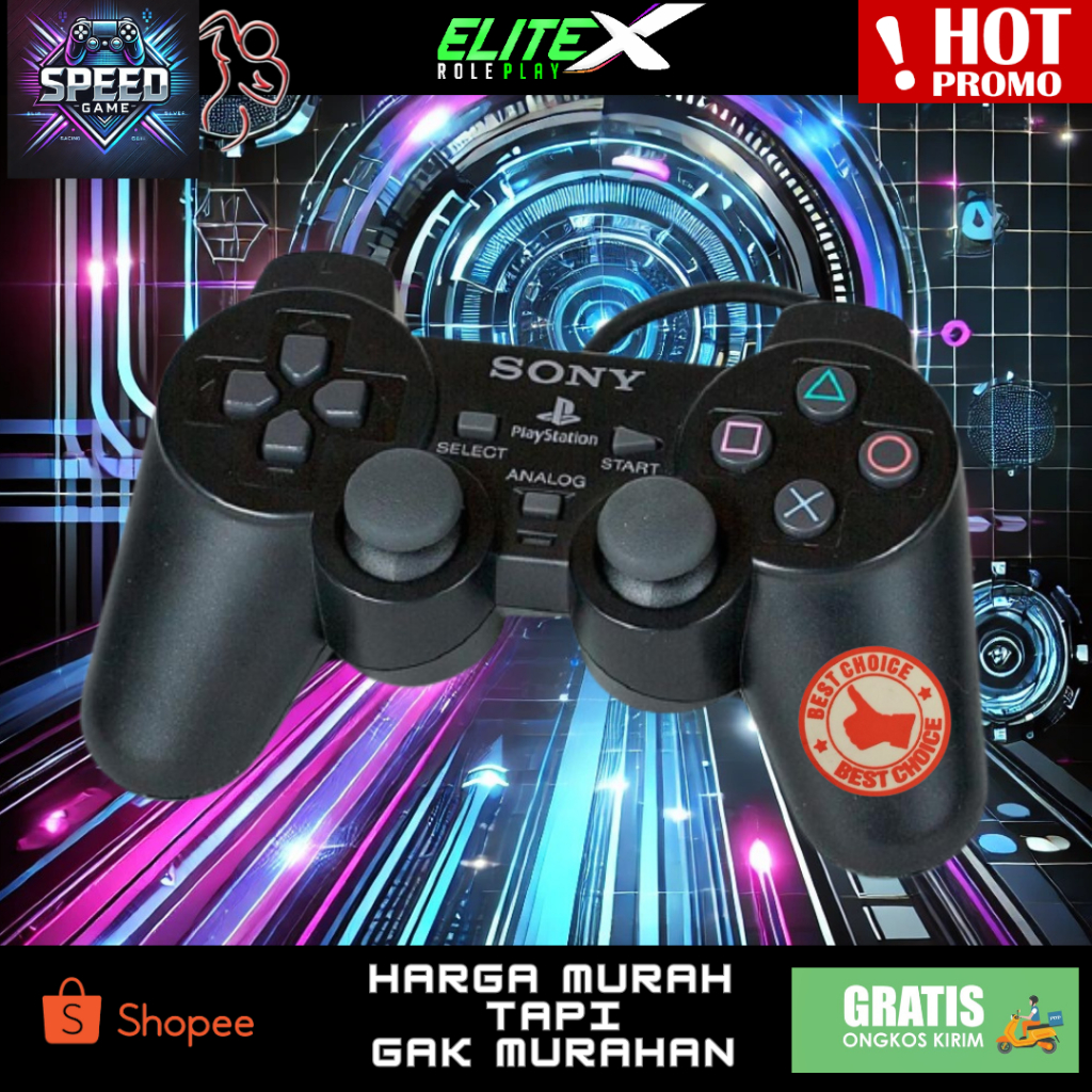 Jual [elite] Stick Stik PS2 PS 2 TW Hitam ELITE stik ps2 ps stik ...
