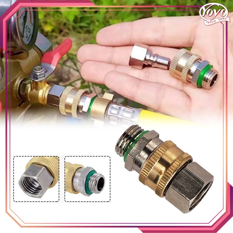 Jual 1/4” Connector Sambungan Selang Kuningan Konektor Selang Sprayer ...