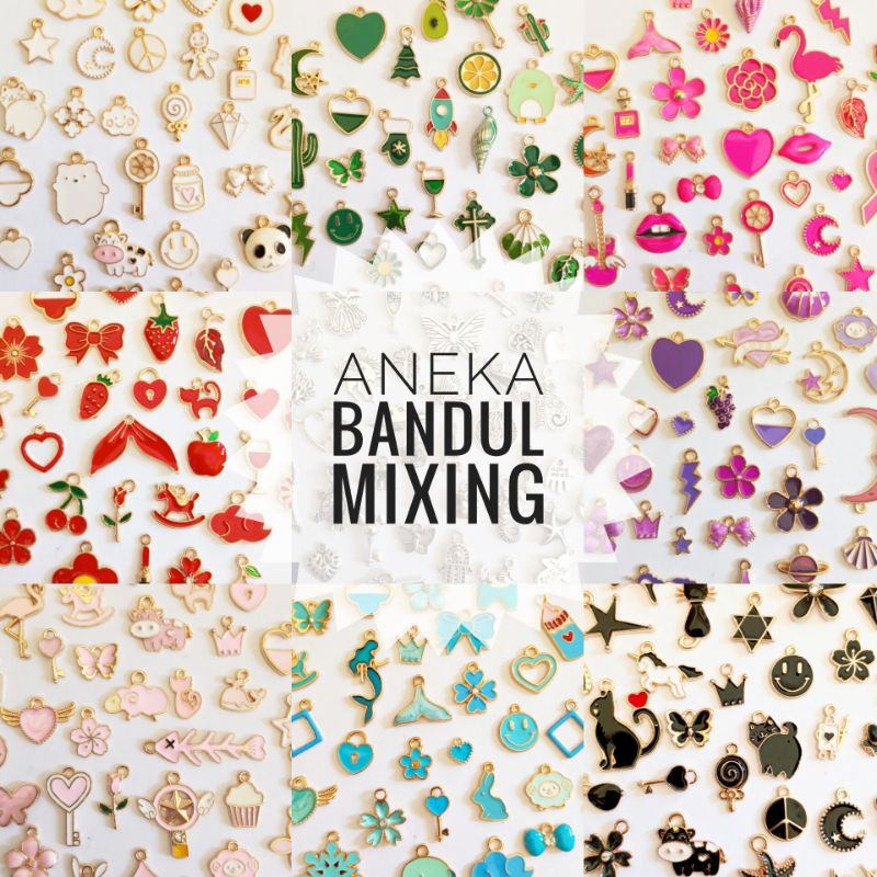Jual (30pcs) Charm bandul mixing bahan craft kerajinan tangan | Shopee ...
