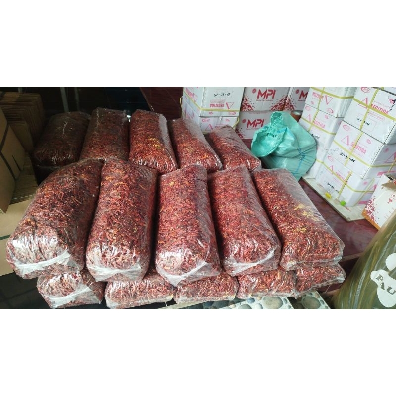 Jual Cabe kering teja / Cabe japlak super merah,bersih tanpa tangkai ...