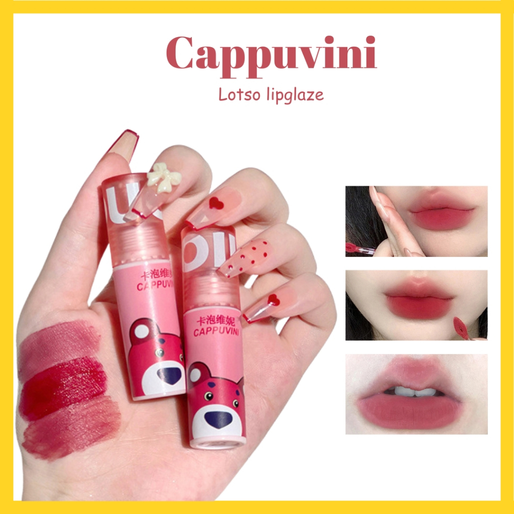 Jual CAPPUVINI Lotso Bear Matte Lip Glaze Velvet [NO BOX] Lip Mud ...