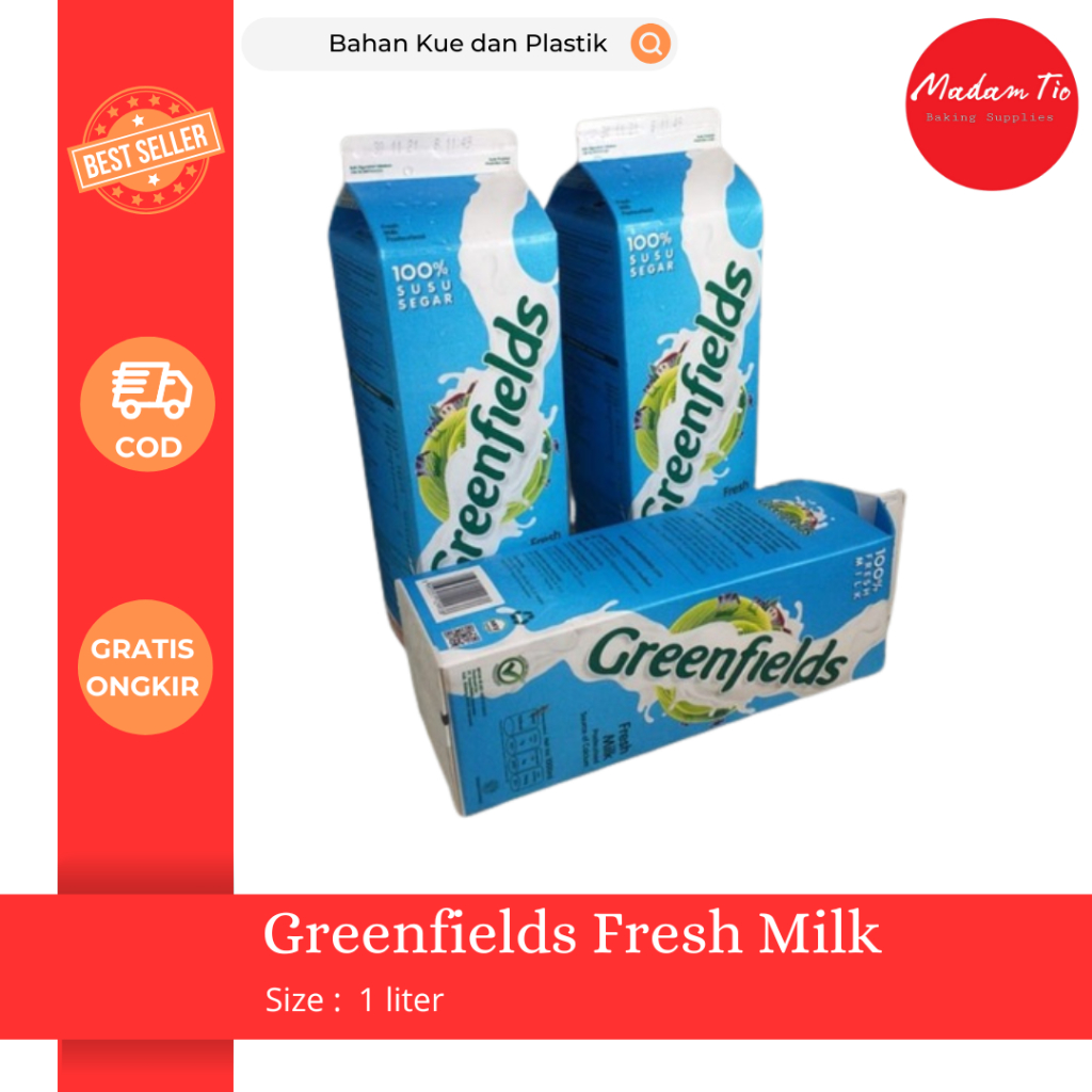 Jual Greenfields Fresh Milk 1 Liter 1pcs | Shopee Indonesia