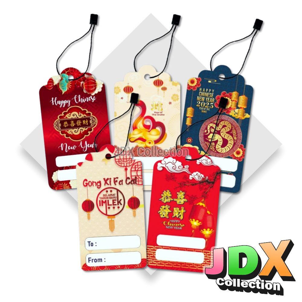 Jual Hang Tag Imlek 10 Pcs / Hangtag Parcel Kartu Ucapan Chinese New Year Shio Ular 2025 ...