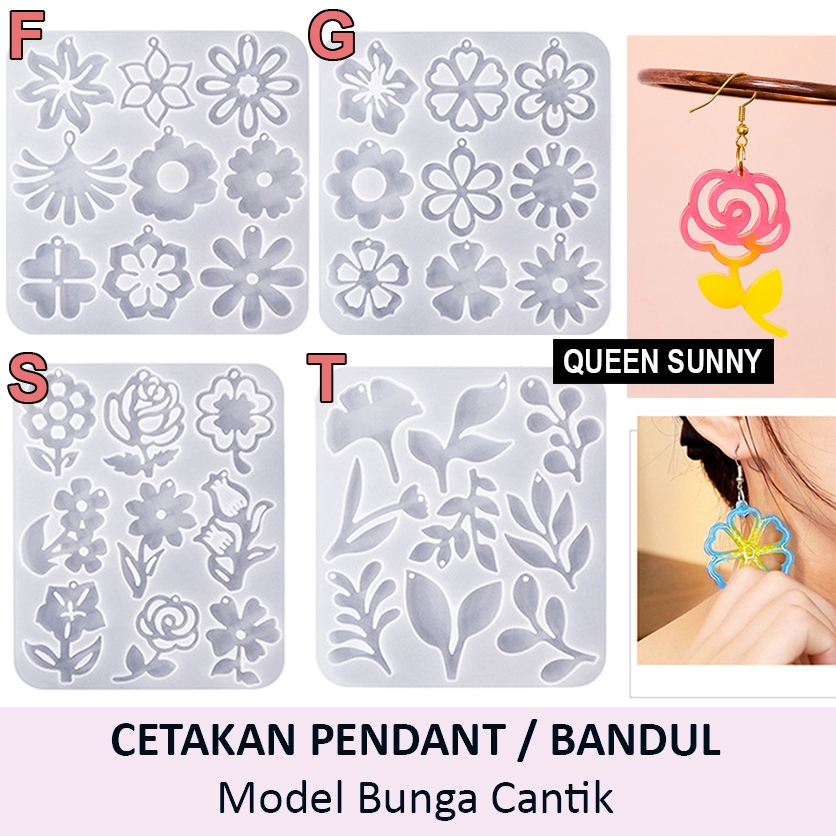 Jual Cetakan Resin Pendant Bandul Model Bunga Krisan/Aster/Seruni ...