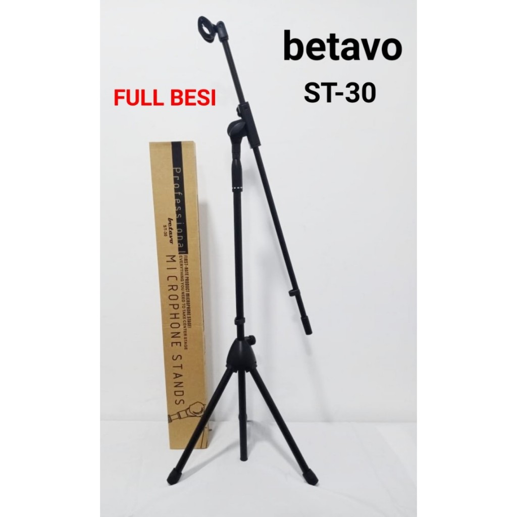 Jual Stand Mic Panjang BETAVO ST30 / ST 30 FULL BESI Tripod Lantai Original Betavo Mic Holder ...