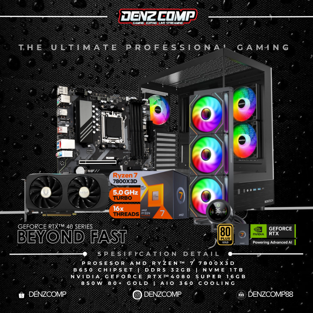 Jual PC Gaming High End Rendering | Ryzen 7 7800X3D | RTX 4080 SUPER ...