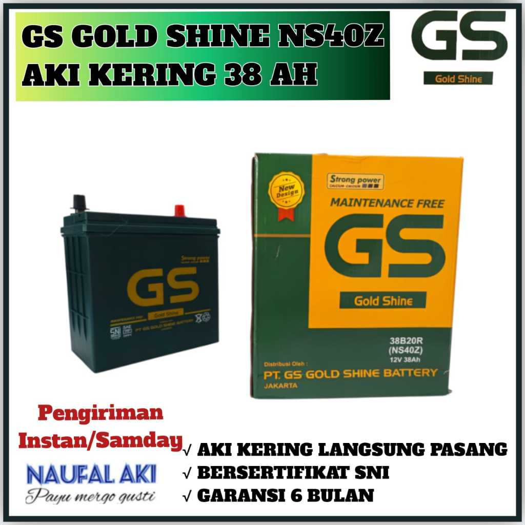 Jual Aki Mobil Avanza/Rush/Espass/Terios/Xenia/Katana/Carry GS Gold Shine NS40Z MF 38 AH ...