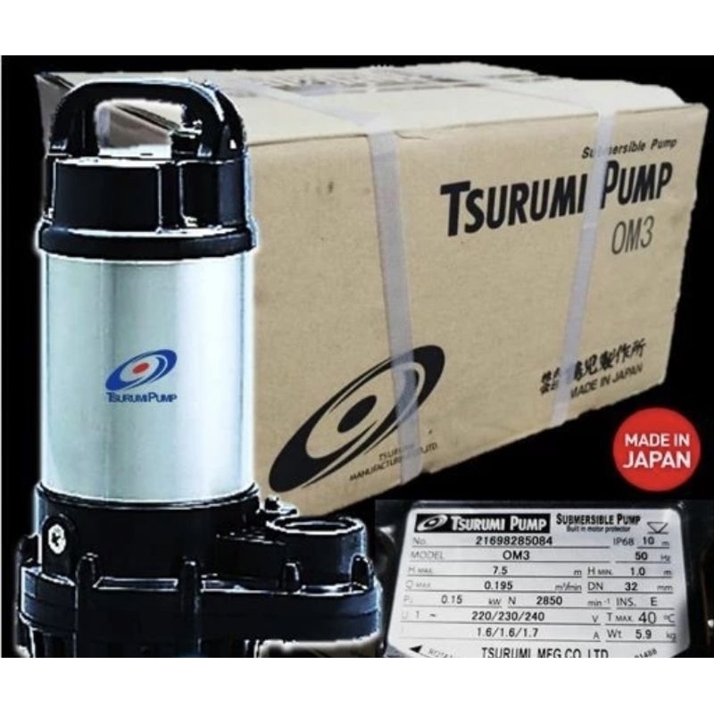 Jual TSURUMI OM3 Pompa celup kolam submersible landscape pump Japan | Shopee Indonesia