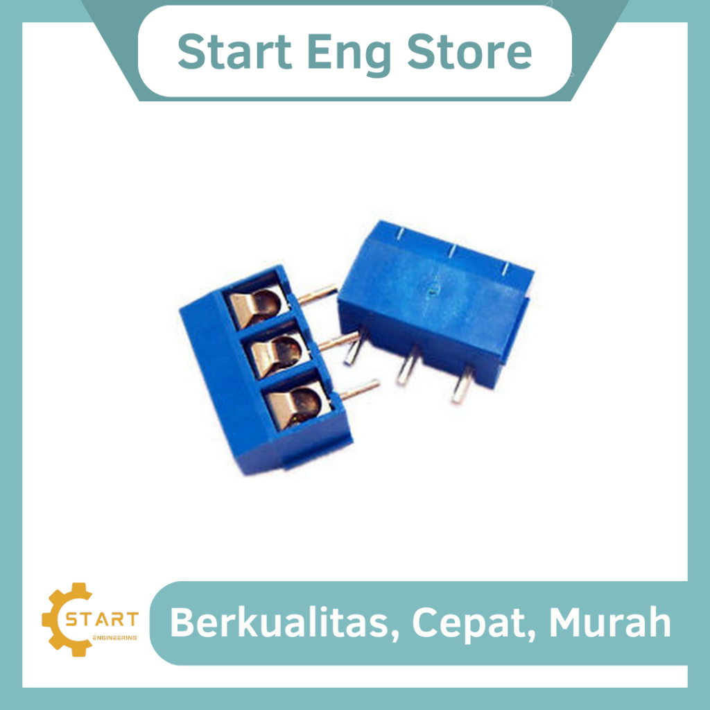 Jual TERMINAL PCB BLOCK SCREW 3 PIN KF301 - 3P BLUE BIRU | Shopee Indonesia