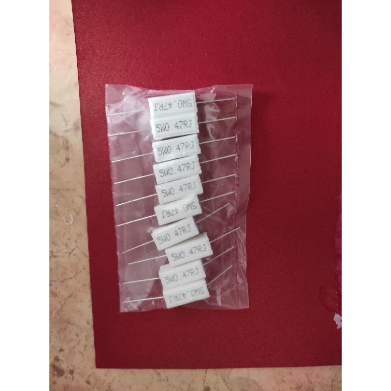 Jual 10 pcs resistor 5 watt 0,47 ohm R 5w R kapur 0.47 | Shopee Indonesia
