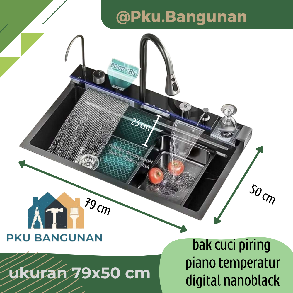 Jual Bak cuci piring piano stainless SUS304 7950 wastafel cuci piring ...
