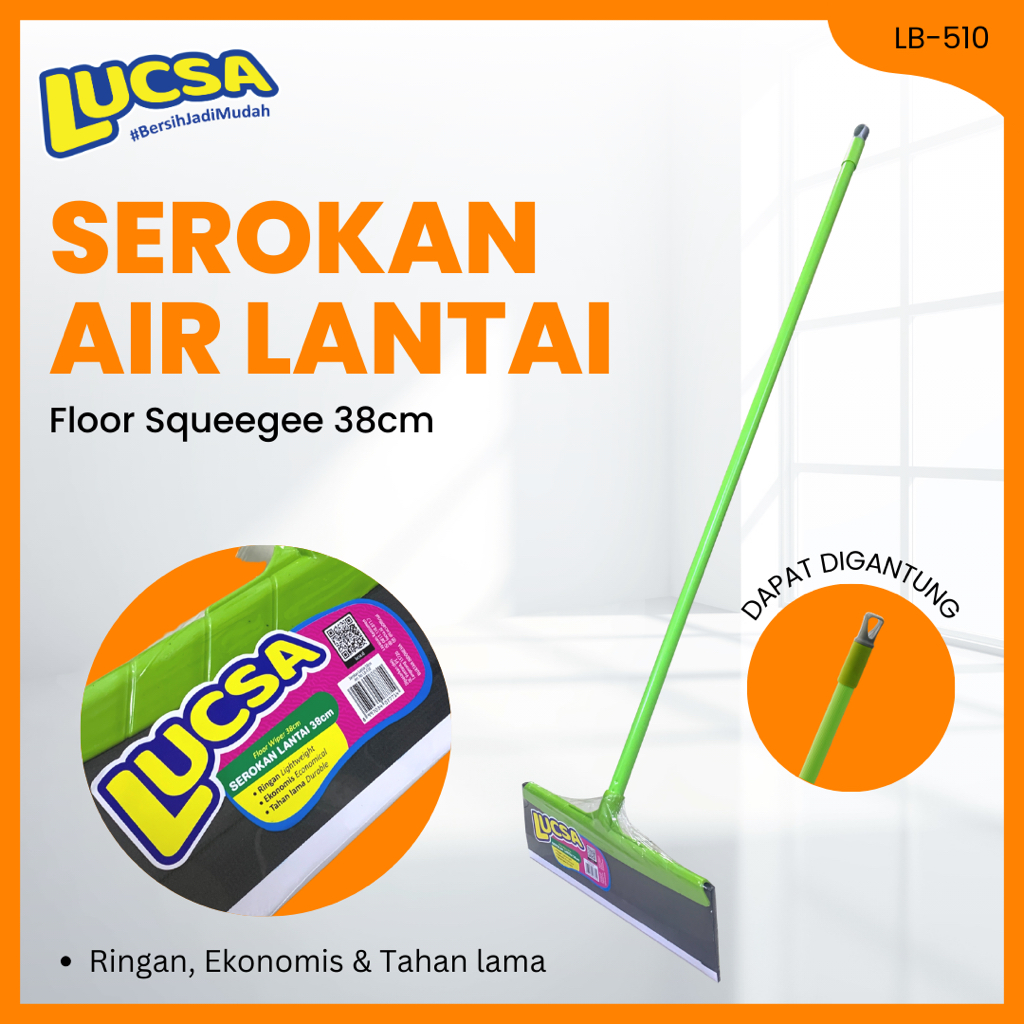 Jual Lucsa - Serokan Air Lantai 38cm | Floor Squeegee Pendorong Air Pel ...