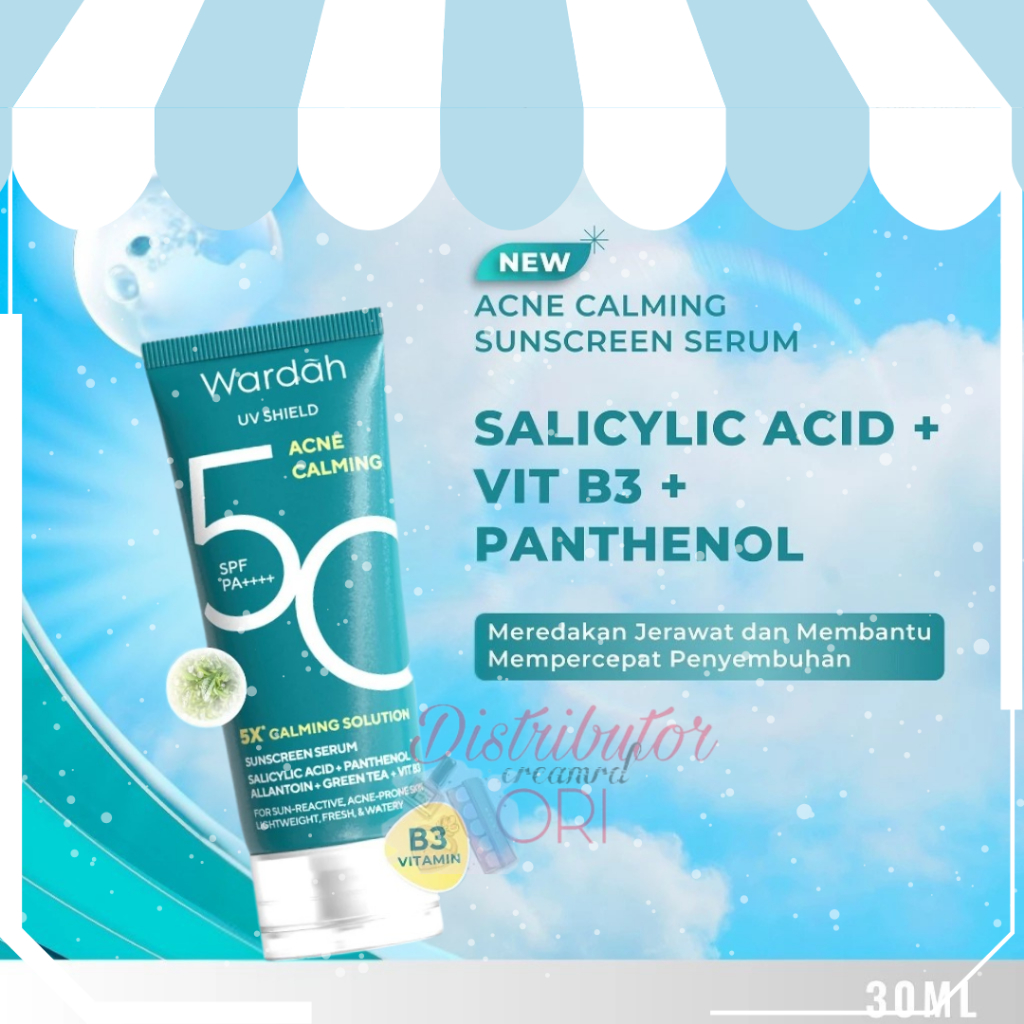 Jual NEW! Wardah UV Shield Acne Calming Sunscreen Serum SPF 50 PA++++ 40ML | Shopee Indonesia