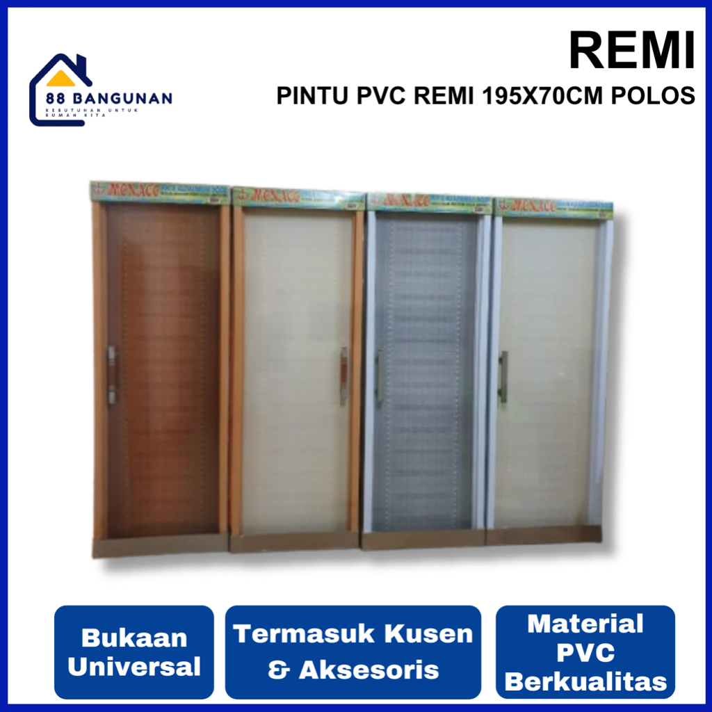 Jual [Packing Peti Kayu] PINTU KAMAR MANDI / PINTU PVC REMI POLOS ...