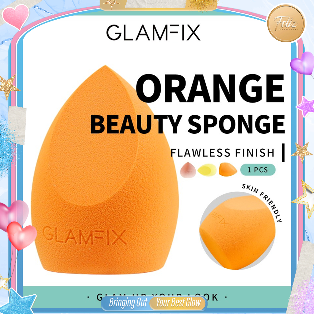 Jual * FELIZ * GLAMFIX Blossom Beauty Sponge Orange | Shopee Indonesia