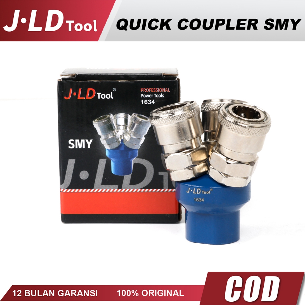 Jual JLD Quick Coupler 3 Way Air Pass Quick Coupling Adapter Connector ...