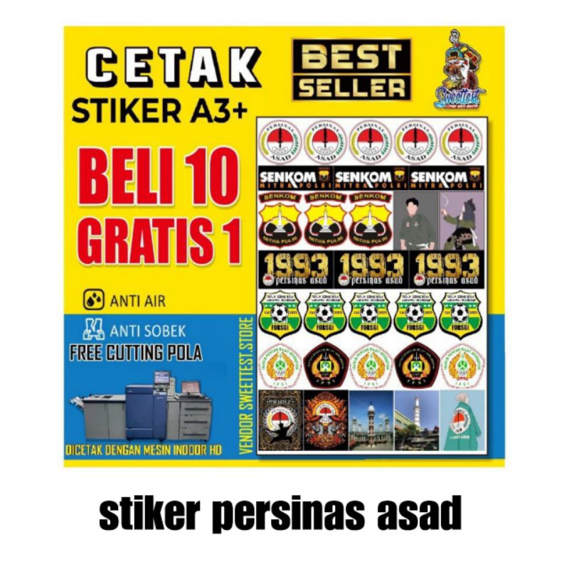Jual TERSEDIA ANEKA PRODUK STIKER DARI BERBAGAI VARIAN DAN MODEL ...