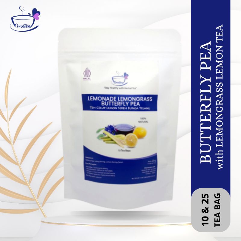 Jual Teh Celup Bunga Telang Lemon Sereh |10 & 25 teabag | Teh diet ...