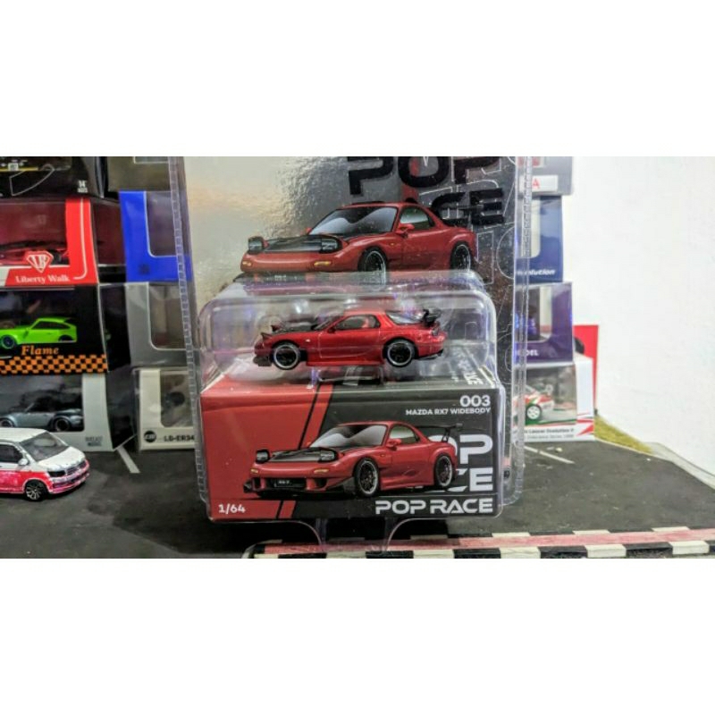 Jual Diecast Poprace Pop Race Mazda RX7 RX 7 RE Widebody Red Blister ...