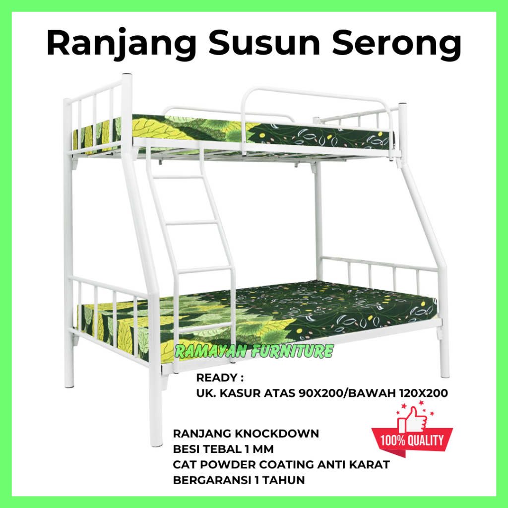 Jual Divan Tingkat Besi Minimalist atas Kecil-Bawah Besar orio 90/120 ...