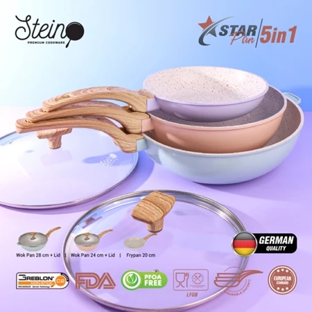 Jual Stein Steincookware Star Pan / Star Grill Full Set Panci ...