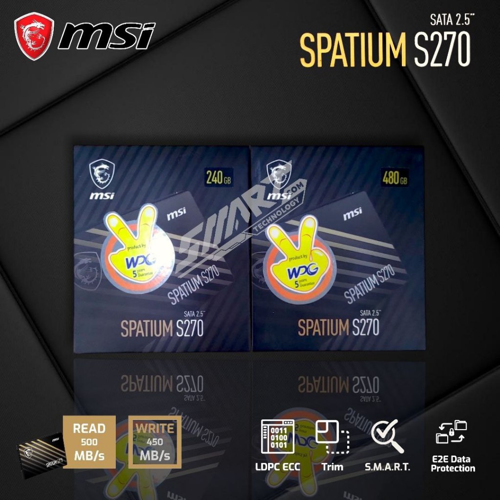 Jual MSI SPATIUM S270 SATA 2.5 | SSD SATA III 2.5" | Shopee Indonesia