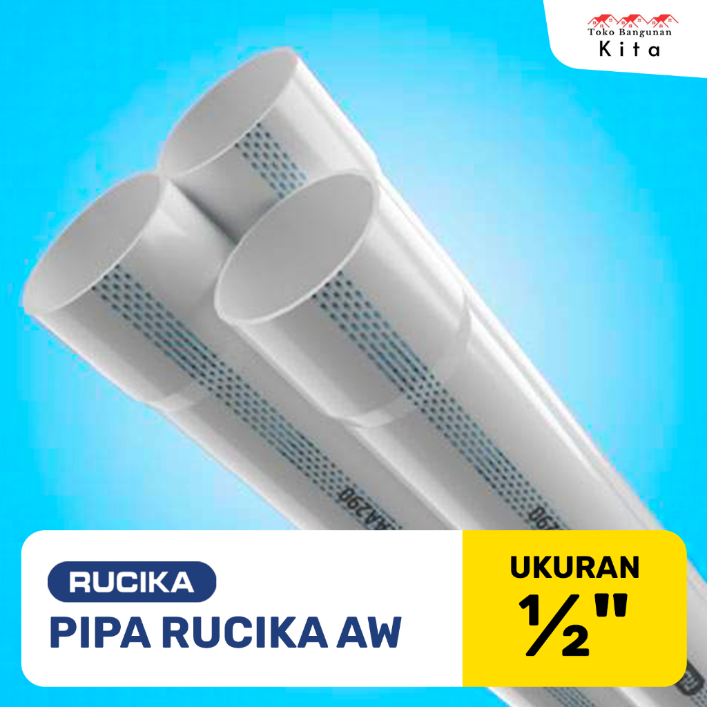Jual Pipa PVC Rucika - 1/2" AW | Shopee Indonesia