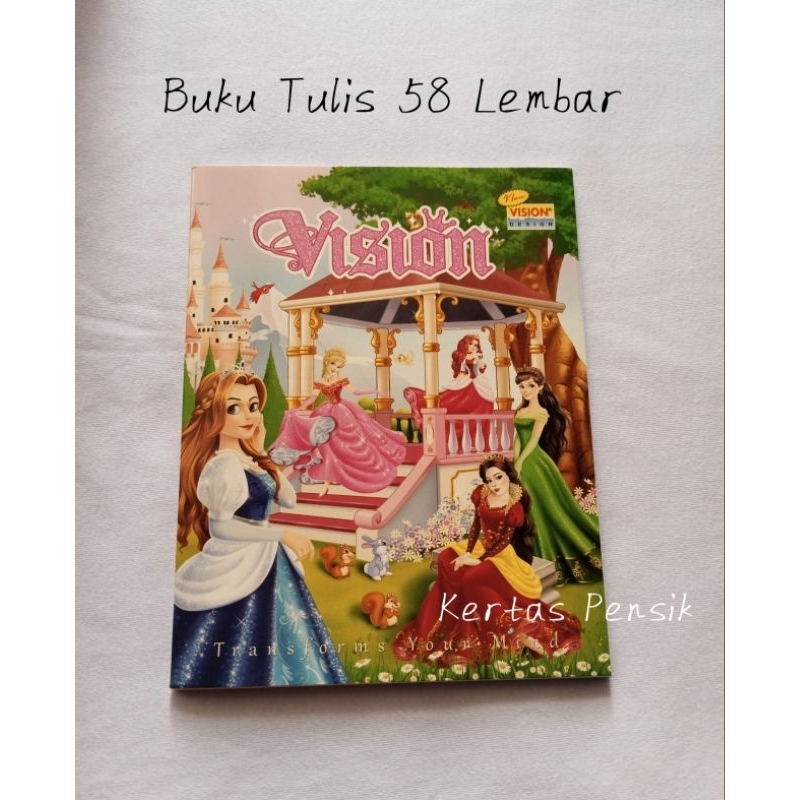 Jual Buku Tulis Vision 58 lembar / Buku Tulis Kualitas Super 58 lembar ...