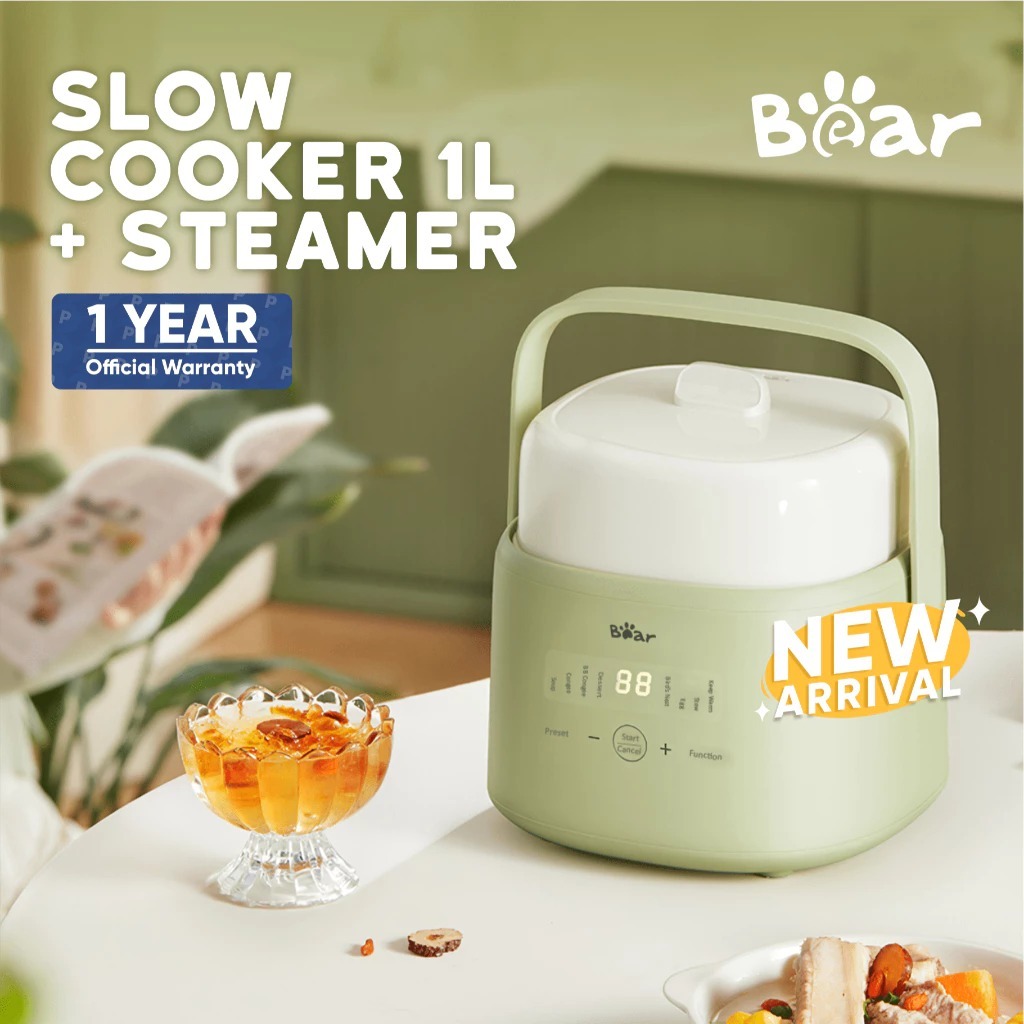 Jual Bear Slow Cooker 1L + Steamer | Panci Keramik | Shopee Indonesia