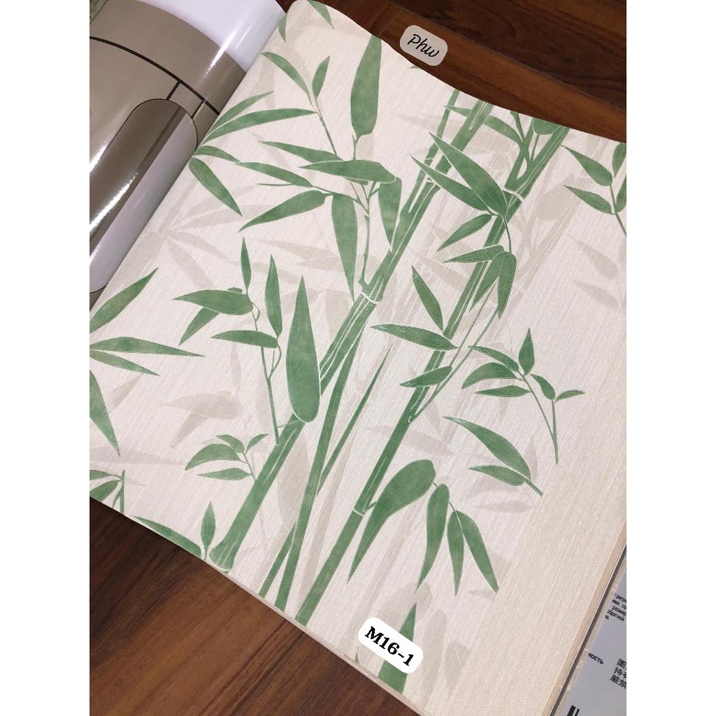 Jual Wallpaper Dinding Pohon Bambu Ranting Hijau Coklat Cream Minimalis ...