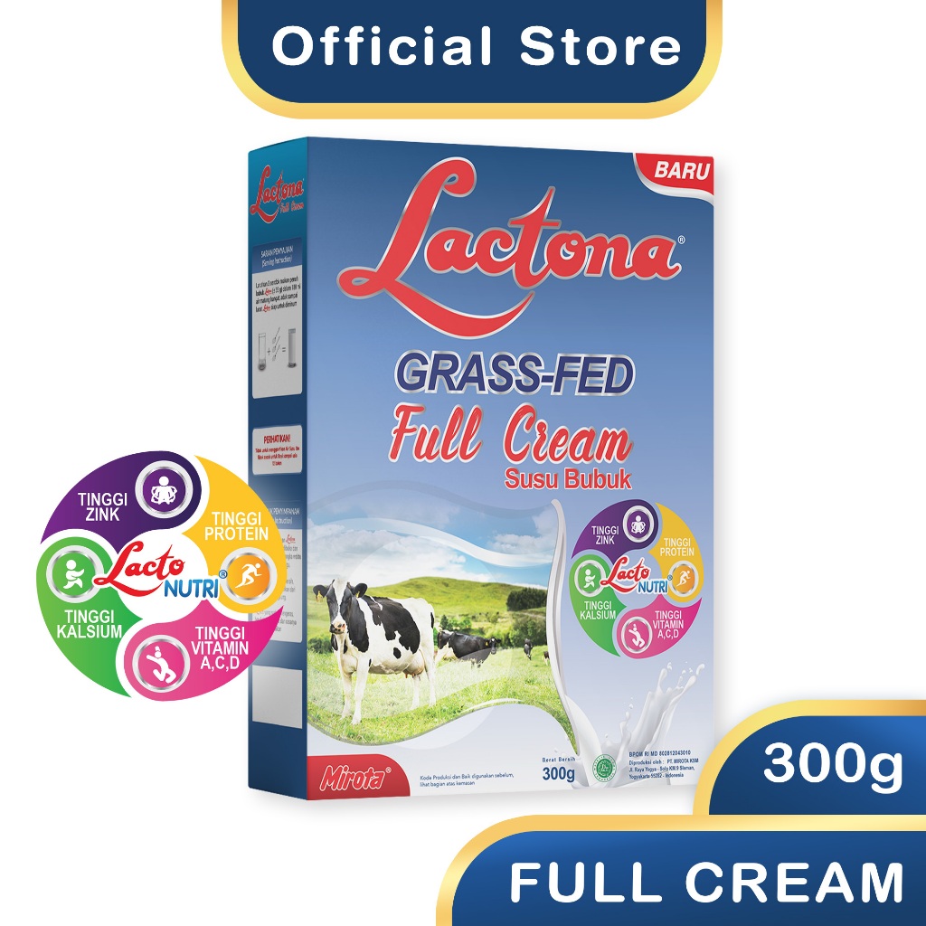 Jual LACTONA FULL CREAM Susu Tinggi Nutrisi 300 Gram | Shopee Indonesia