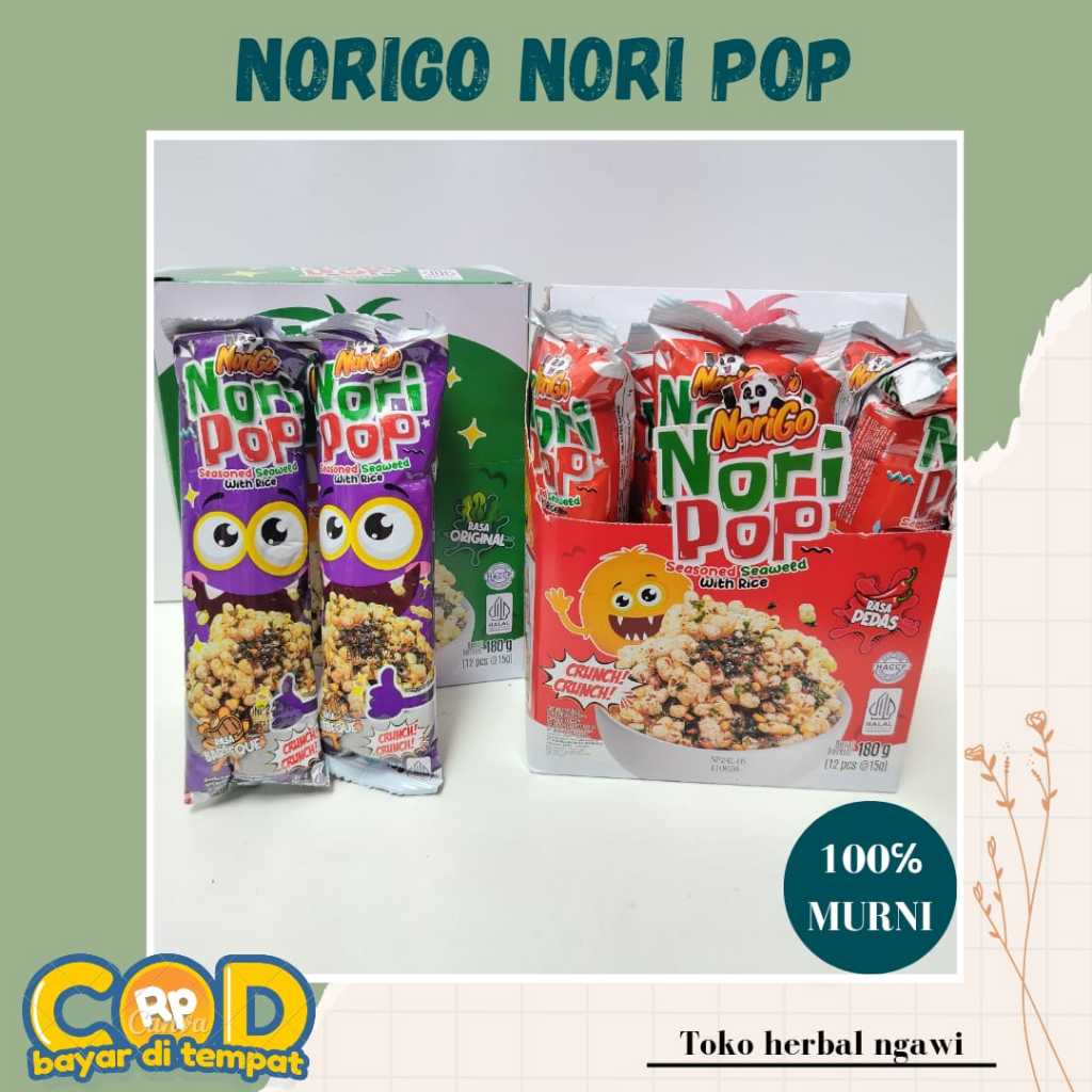 Jual [1 BOX] Norigo Nori Pop Seasoned Seaweed With Rice | Shopee Indonesia