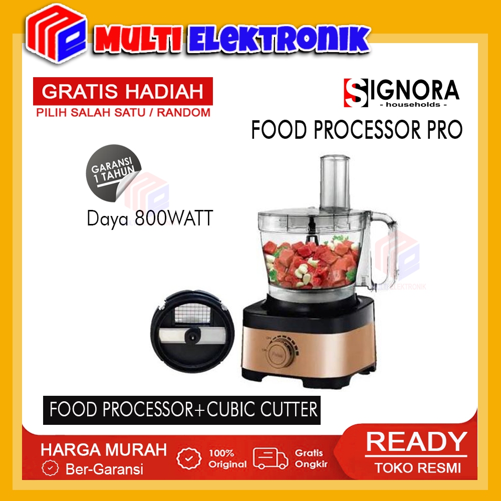 Jual Signora Food Processor Pro dengan Cubic Cutter - Pengolah Makanan ...