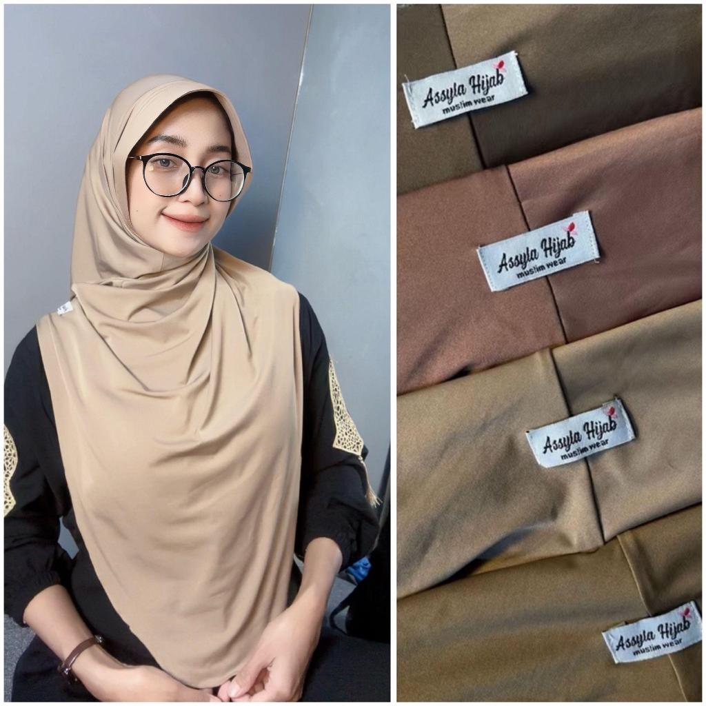 Jual Assyla Hijab / Hijab Instan Malay Jisoo Versi pet / Hijab Pet Syar'i Kerudung Malay Oval ...