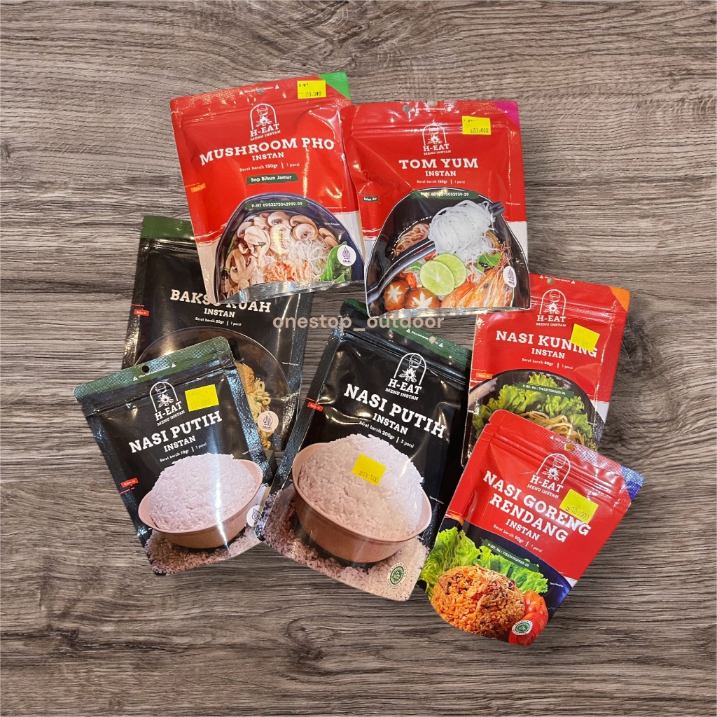 Jual H-EAT Makanan Camping Siap Saji - Nasi Putih Instan HEAT ...