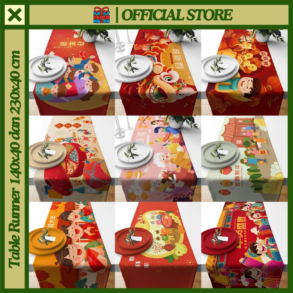 Jual Table Runner Taplak Meja Print 140x40 dan 230x40 cm Edisi Imlek ...