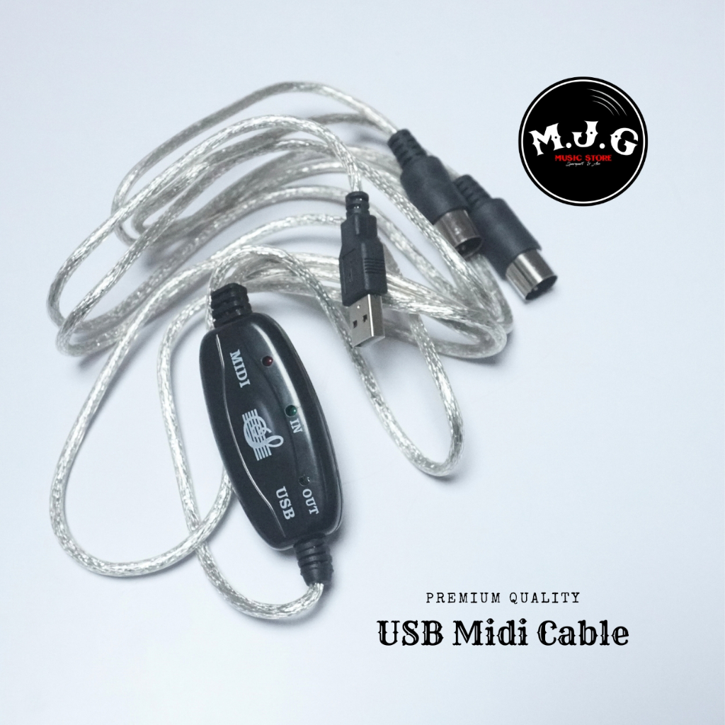 Jual kabel midi cable to usb pc laptop keyboard gitar bass elektrik ...