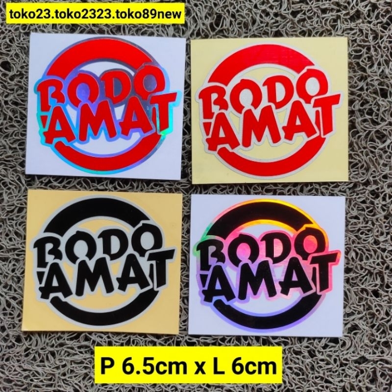 Jual stiker cutting dan hologram kata kata bodo amat | Shopee Indonesia