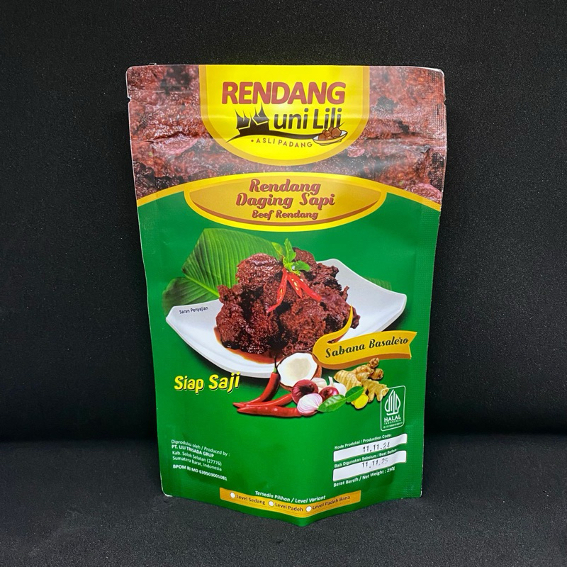 Jual RENDANG DAGING 250gr ASLI PADANG MD BPOM HALAL MUI SNI | Shopee Indonesia
