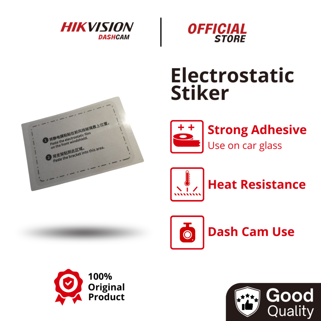 Jual HIKVISION Dashcam Electrostatic Sticker Heat-Resistant Adhesive ...