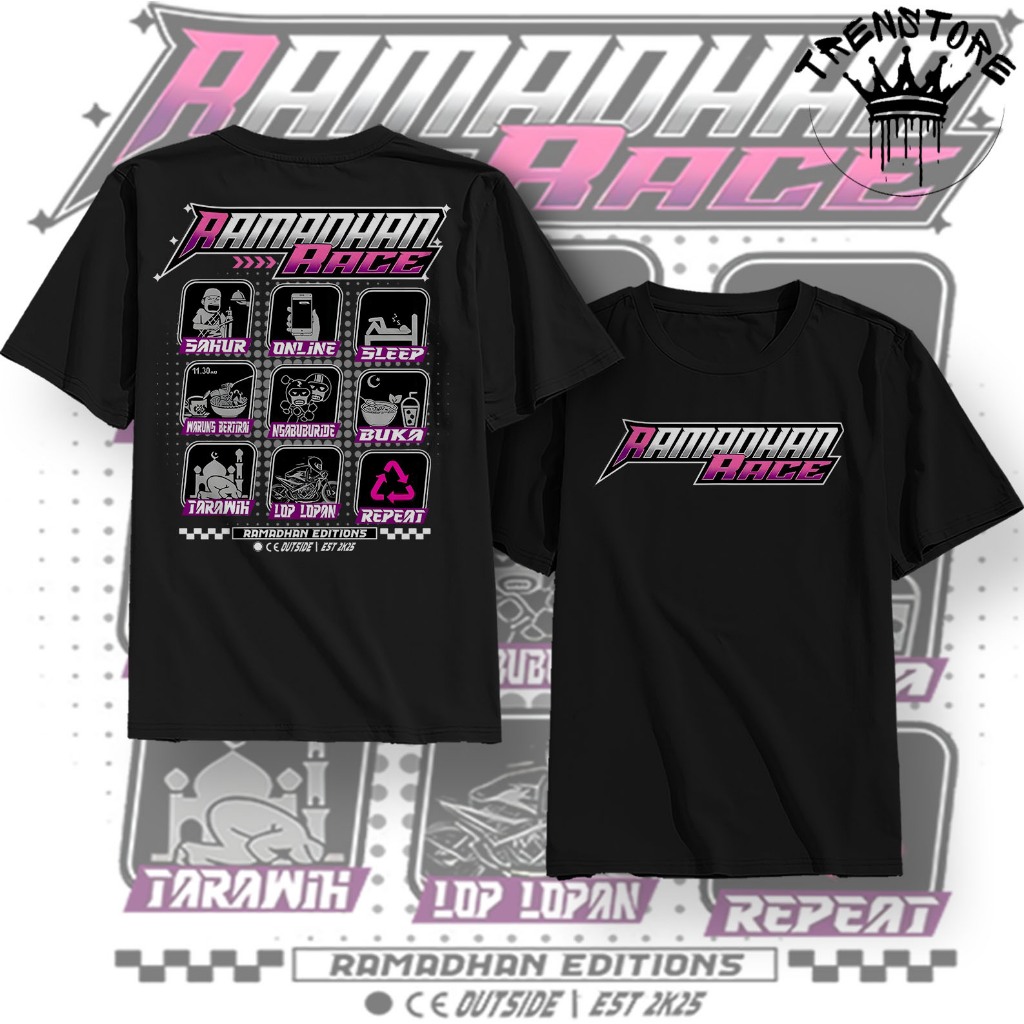 Jual TSHIRT RAMADHAN RACE VOL 3 ATAU KAOS DISTRO RACING BAHAN KATUN CVC ...